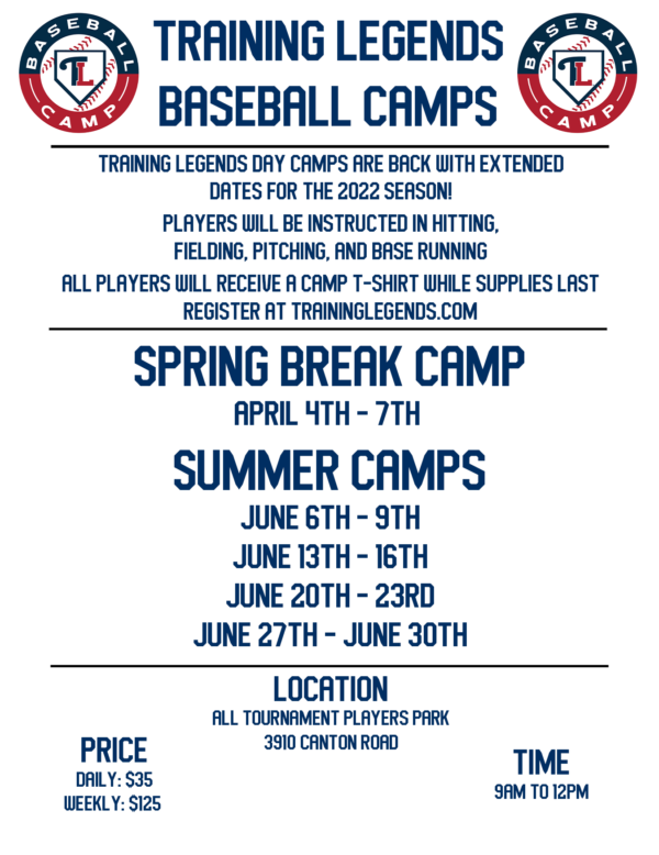 Baseball Camps - Training Legends