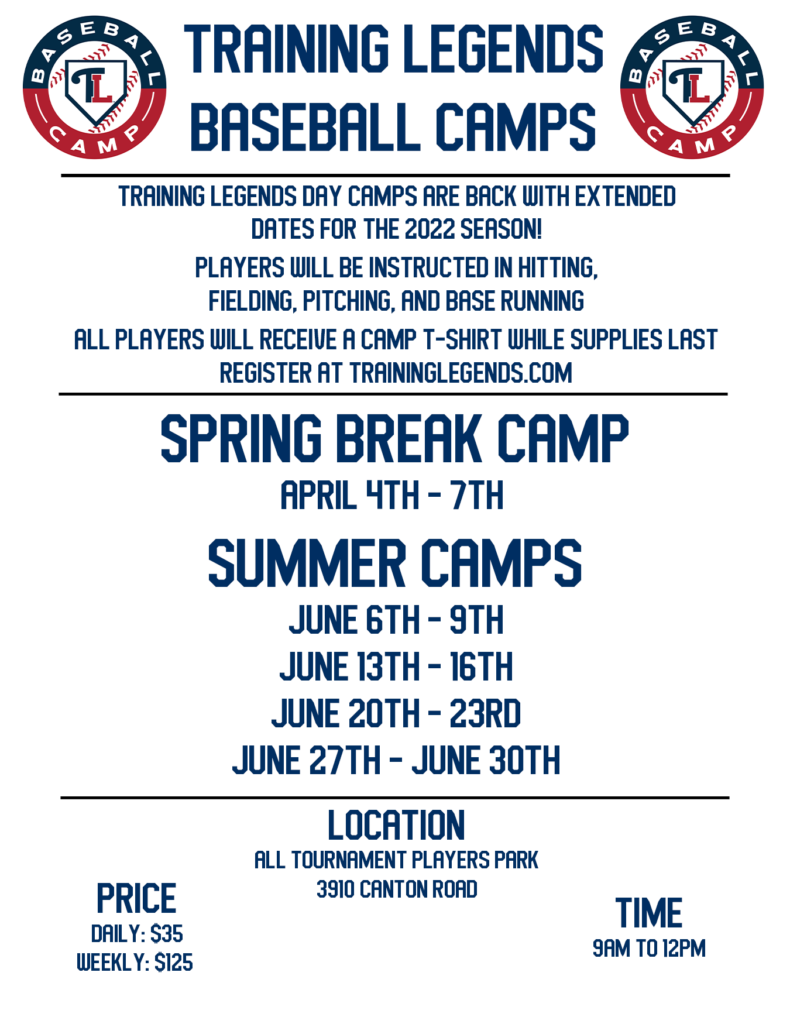 Baseball Camps - Training Legends